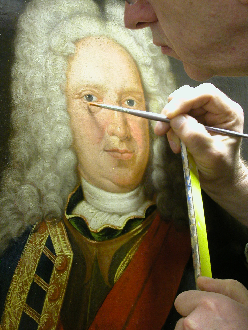 Restoring a almost 300 years old portrait of King of Prussia Friedrich ...